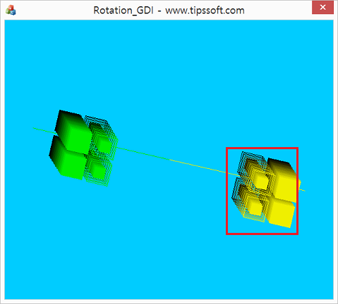 팁스소프트 > MFC/API 가이드 > [D2D] Direct2D에서 출력할 내용 회전하기 (Rotation)